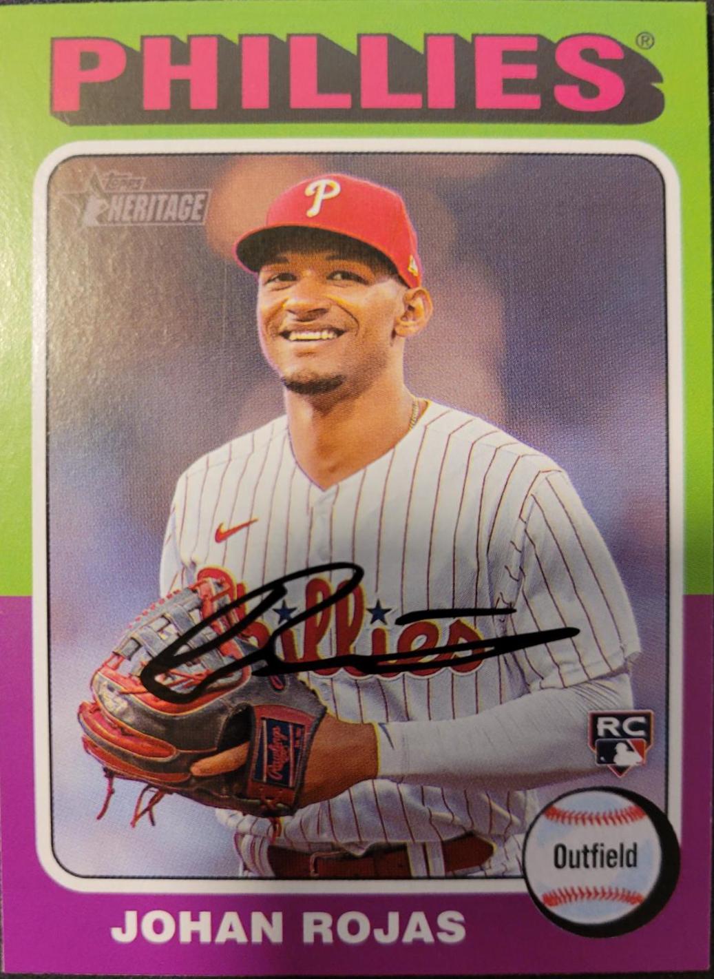 Johan Rojas #171 Prices [Rookie] | 2024 Topps Heritage | Baseball Cards