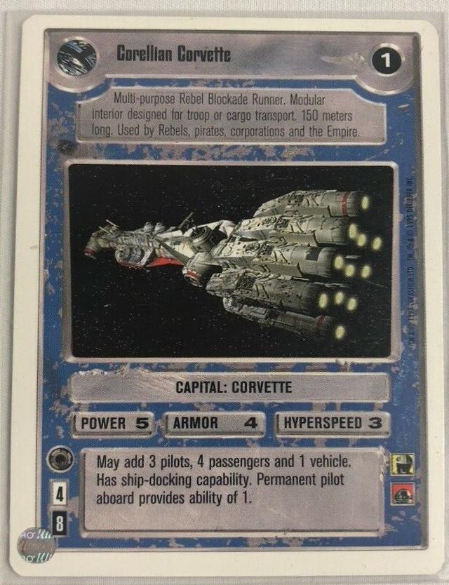 Corellian Corvette Prices | Star Wars CCG Premiere | Star Wars Cards