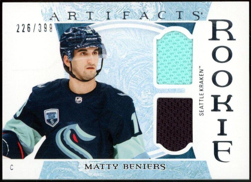 Matty Beniers [Horizontal Material] #180 Prices | 2022 Upper Deck ...