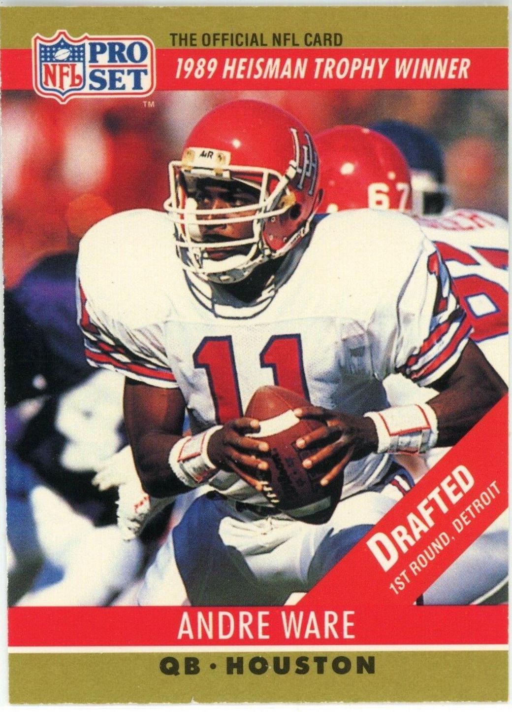 Andre Ware [With Drafted Stripe] #19 Prices | 1990 Pro Set | Football Cards
