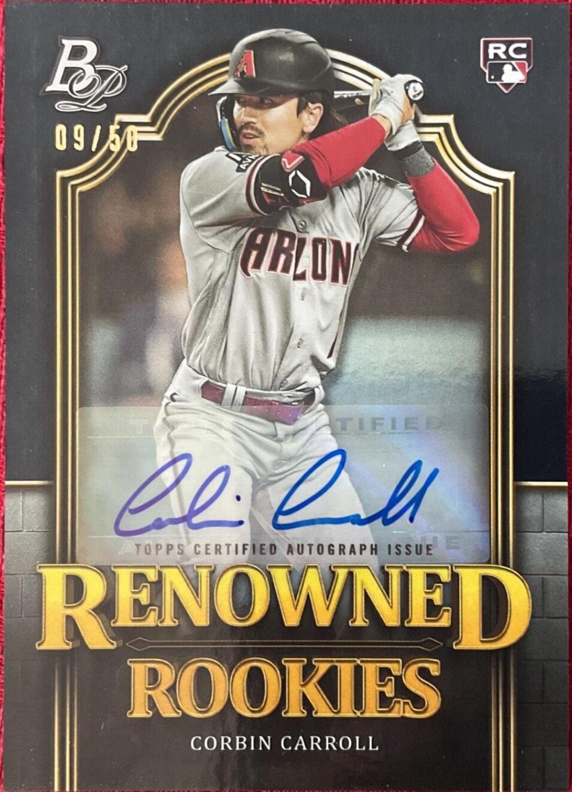 Corbin Carroll [Autograph] #RR-7 Prices | 2023 Bowman Platinum Renowned ...
