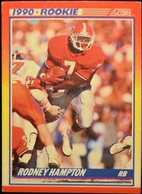 Rodney Hampton #307 Prices [Rookie] | 1990 Panini Score | Football Cards