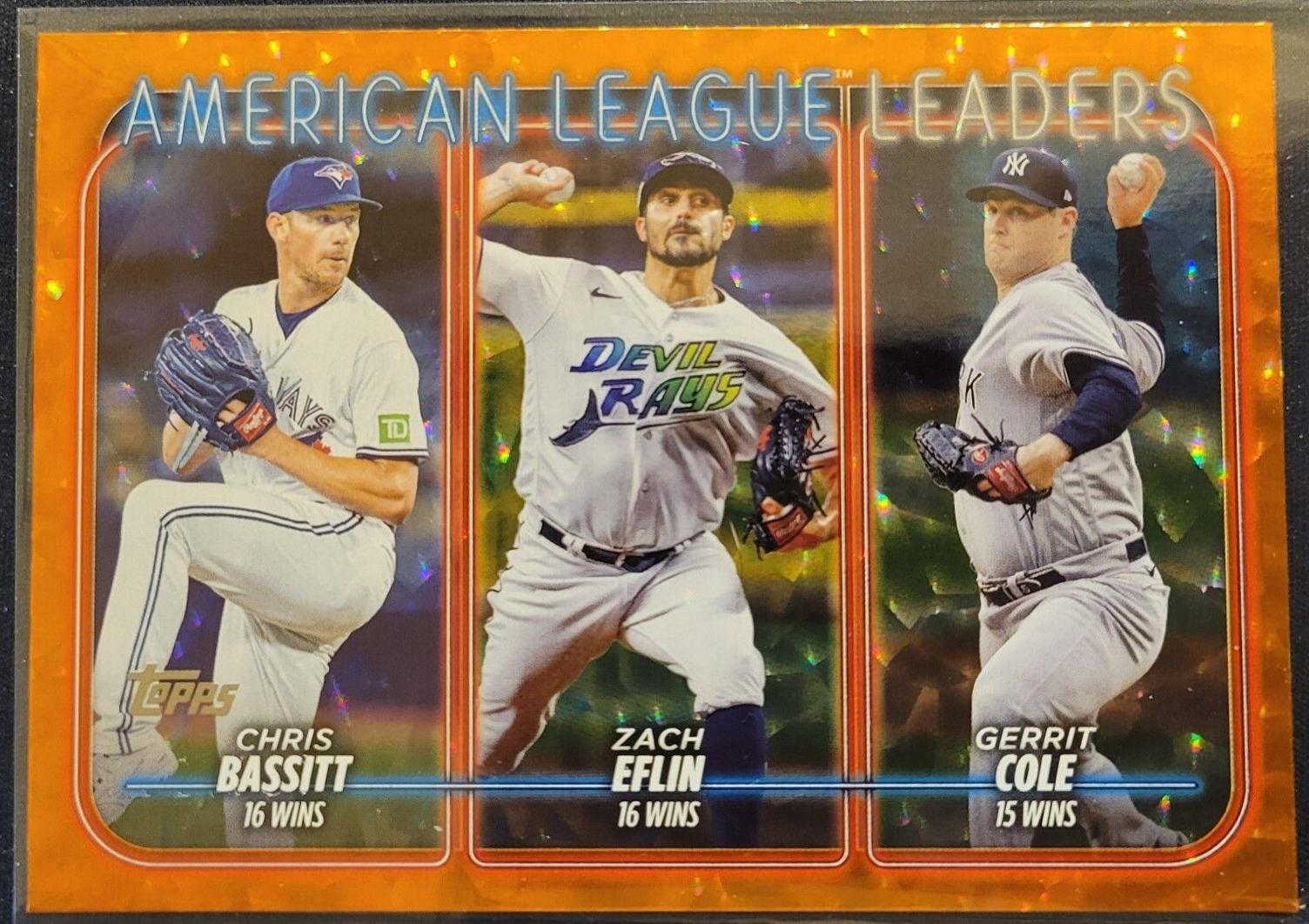 American League Leaders Wins [Orange Crackle Foil] #57 Prices | 2024 ...