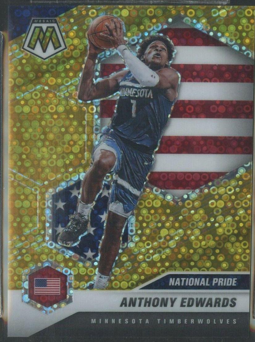 Anthony Edwards [Gold Mosaic] #252 Prices | 2020 Panini Mosaic ...