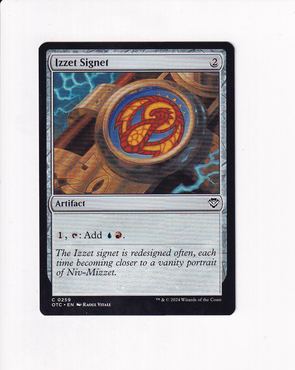 Izzet Signet #259 Prices | Magic Outlaws of Thunder Junction Commander ...