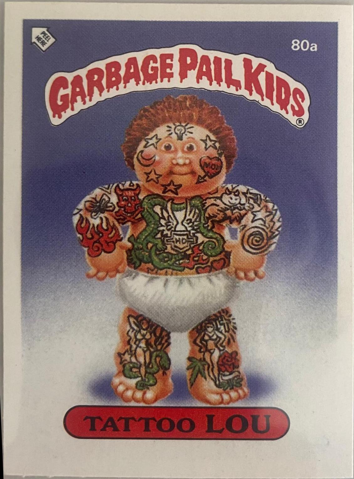 Tattoo Lou #80A Prices | Garbage Pail Kids 1985 Mini | GPK Cards