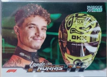 Lando Norris [Green Refractor Chrome] #57 Prices | 2024 Topps Paddock ...