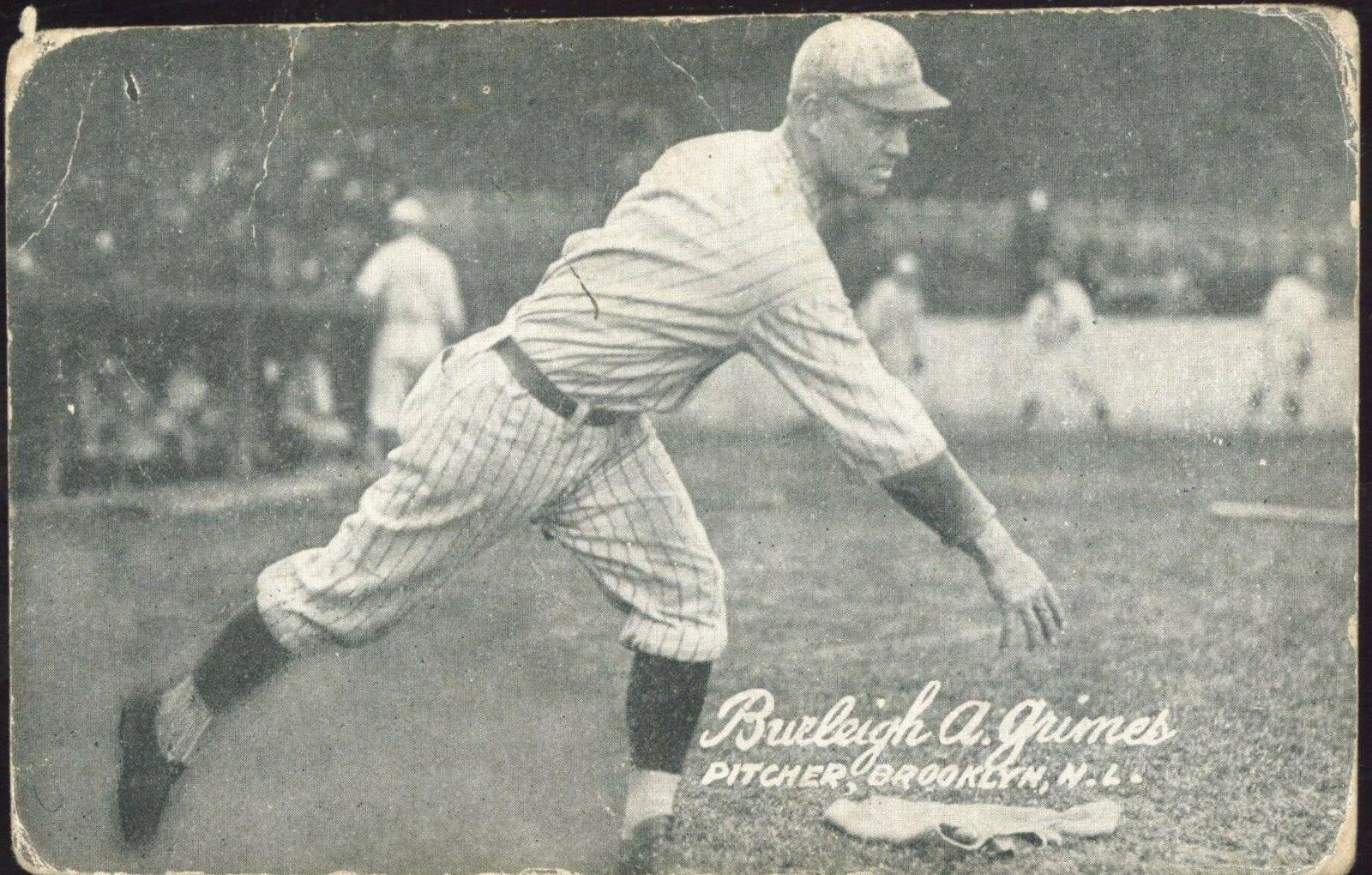 Burleigh Grimes Prices | 1921 Exhibits | Baseball Cards