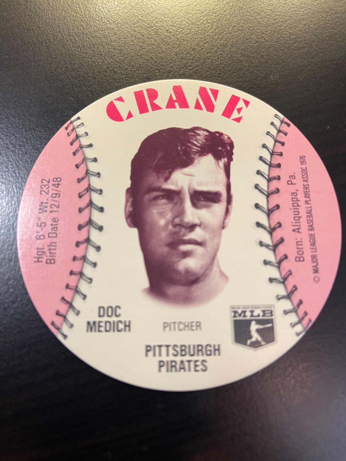 Doc Medich Prices | 1976 Crane Potato Chips Discs | Baseball Cards