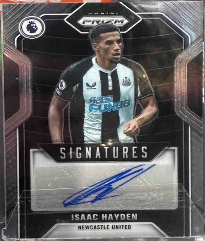 Isaac Hayden #S-IH Prices | 2021 Panini Prizm Premier League Signatures ...
