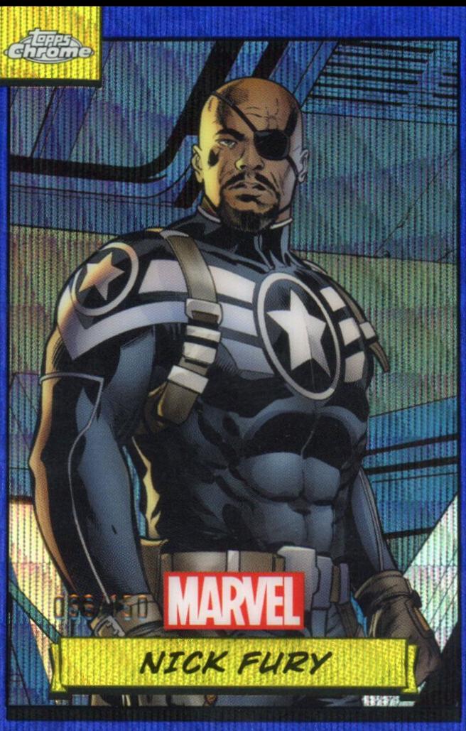 Nick Fury [Blue Wave] #98 Prices | Marvel 2024 Topps Chrome | Marvel Cards