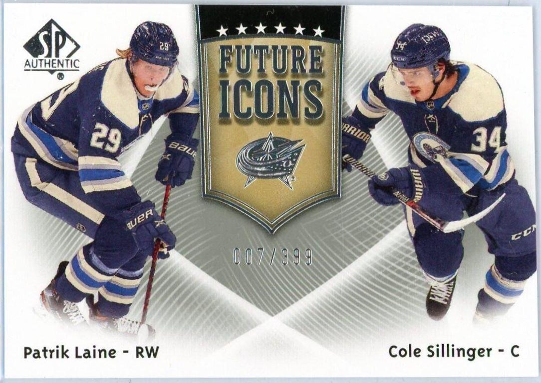Patrik Laine, Cole Sillinger #FI-9 Prices | 2021 SP Authentic Future ...