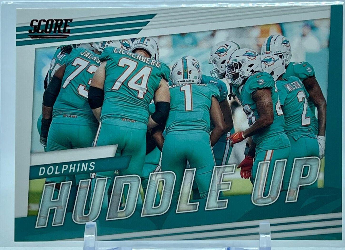 Miami Dolphins [Red] #HU-MIA Prices | 2022 Panini Score Huddle Up ...