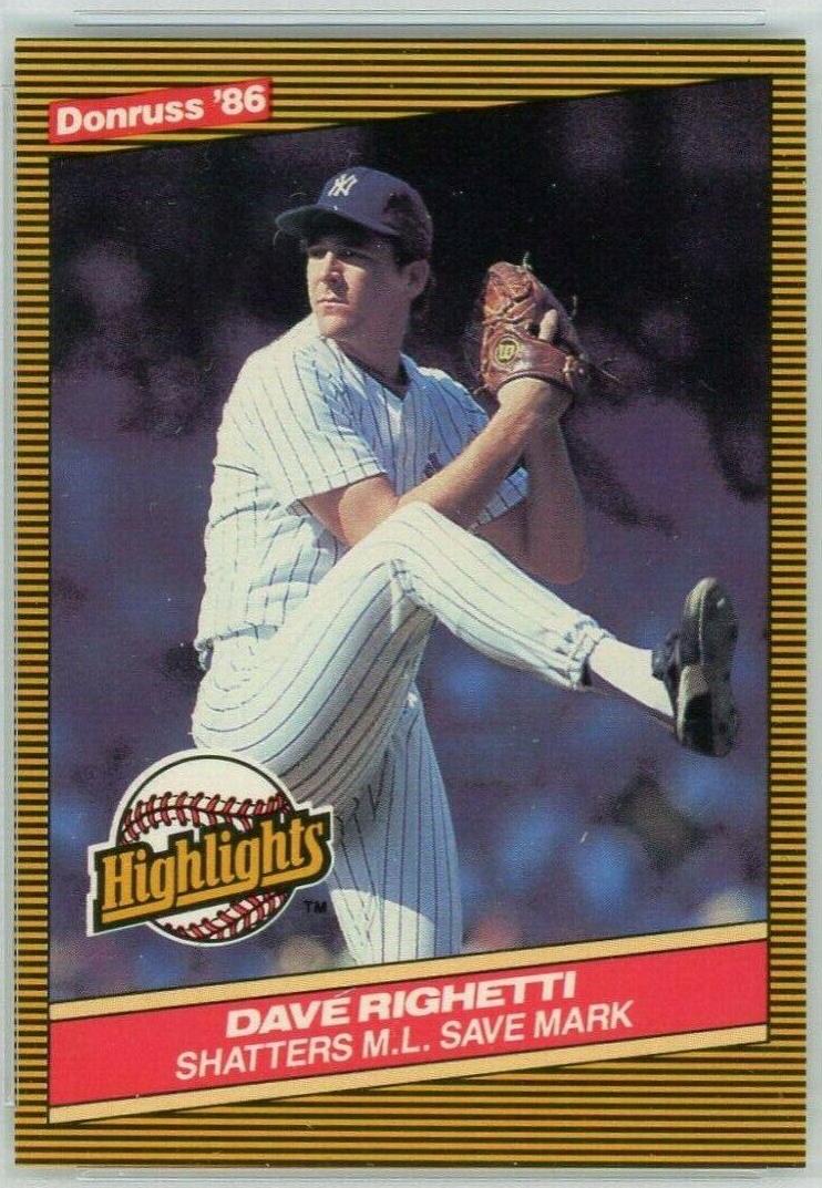 Dave Righetti #52 Prices | 1986 Donruss Highlights | Baseball Cards
