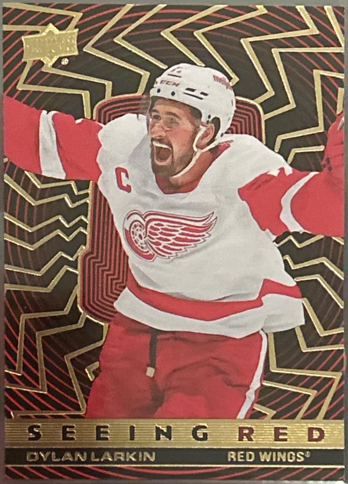 Dylan Larkin [Gold Foil] #SR-52 Prices | 2023 Upper Deck Seeing Red ...