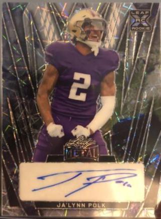Ja'Lynn Polk [Gold Pulsar] #BA-JP1 Prices | 2024 Leaf Metal Autograph | Football Cards
