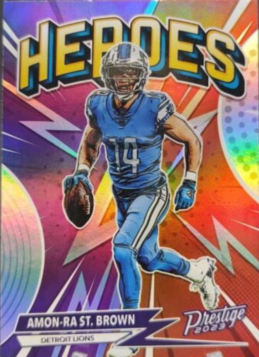 Amon Ra St. Brown #H-15 Prices | 2023 Panini Prestige Heroes | Football ...