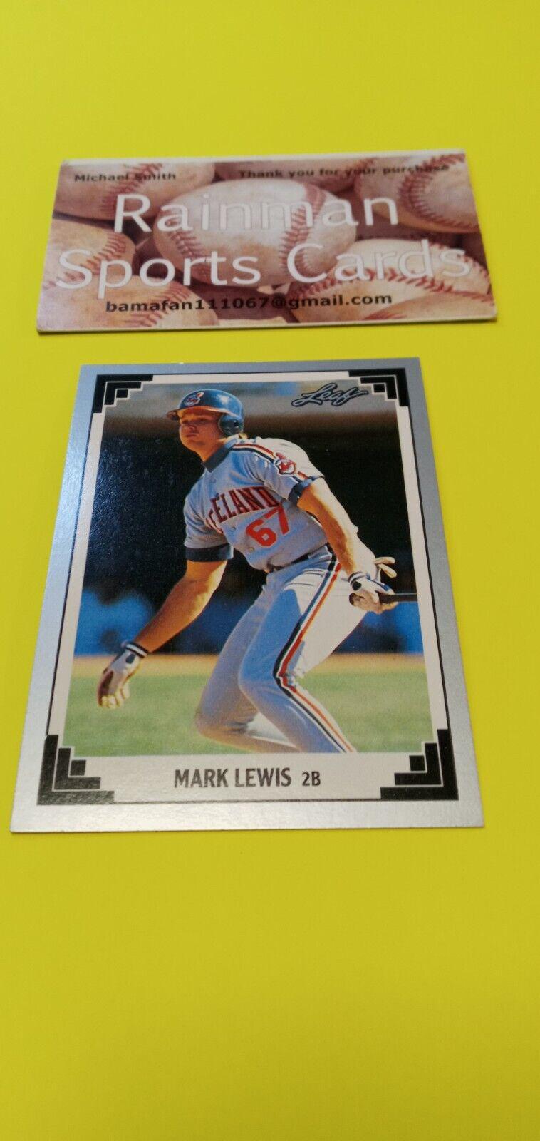 Mark Lewis #289 Prices | 1991 Leaf | Baseball Cards