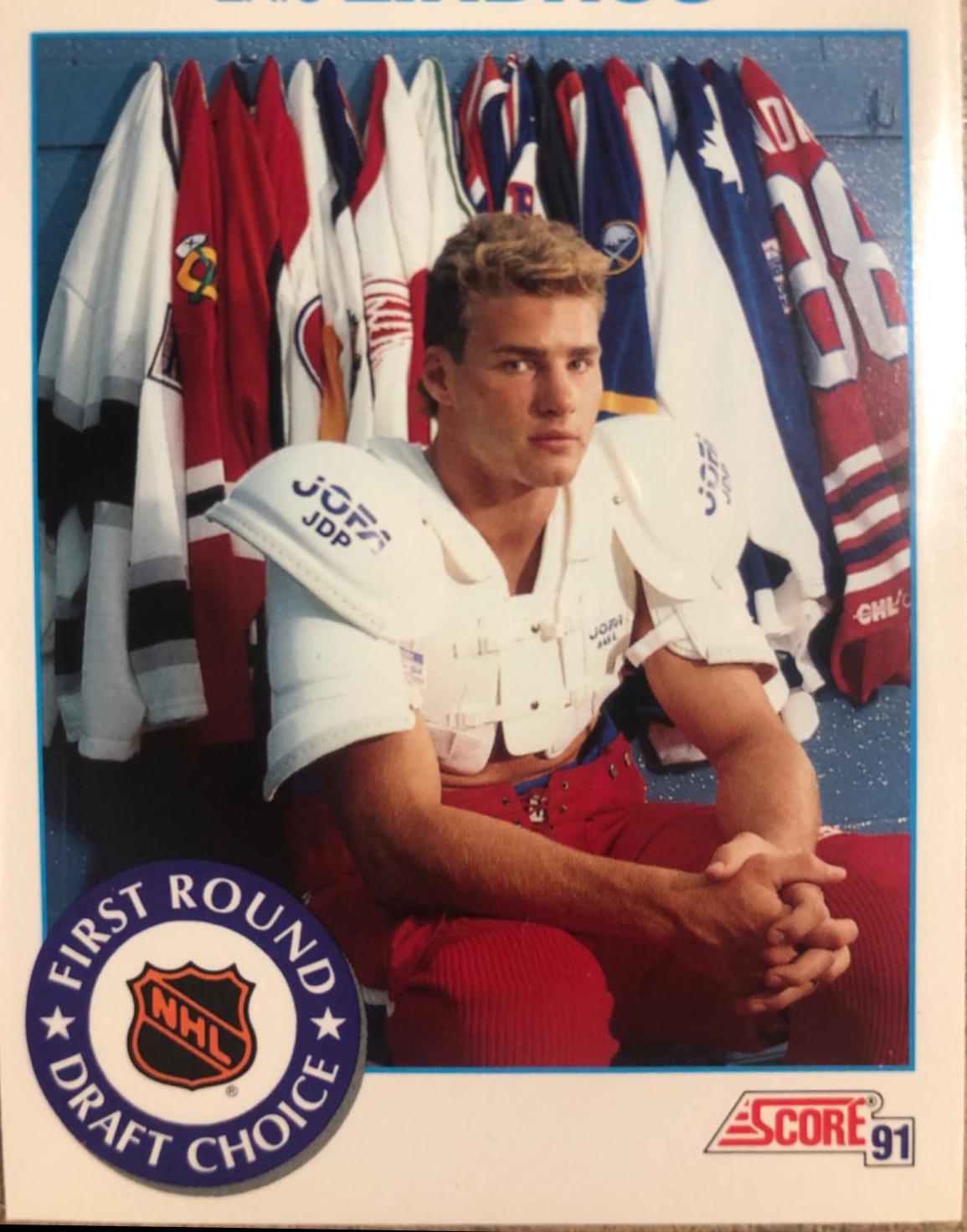 Eric Lindros [1st Round Draft Choice] #329 Prices [Rookie] | 1991 Score ...