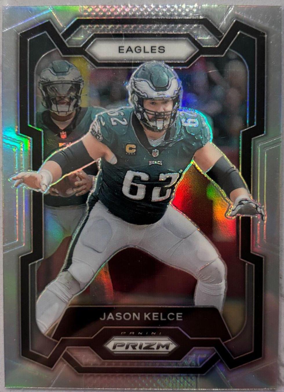 Jason Kelce [Silver] #245 Prices | 2023 Panini Prizm | Football Cards