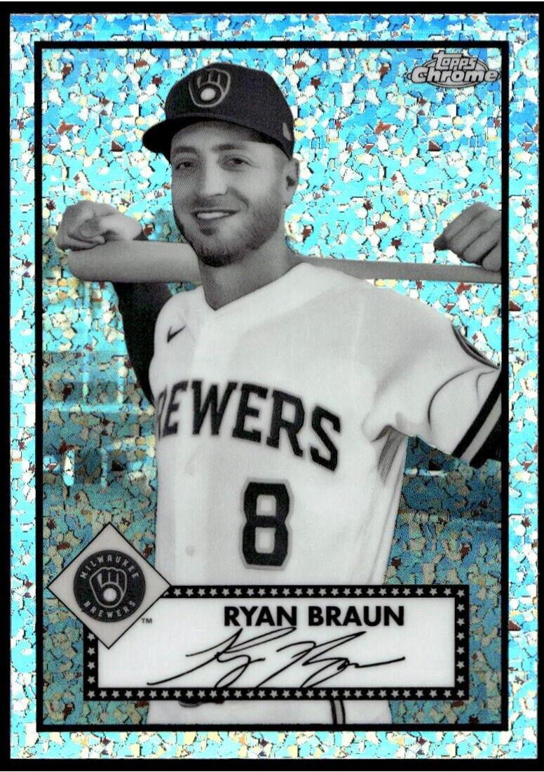 Ryan Braun [Black White Mini Diamond] #288 Prices | 2021 Topps Chrome ...