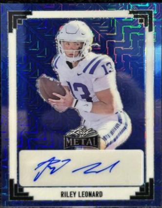 Riley Leonard [Blue Mojo] #91A-RL1 Prices | 2024 Leaf Metal 1991 ...