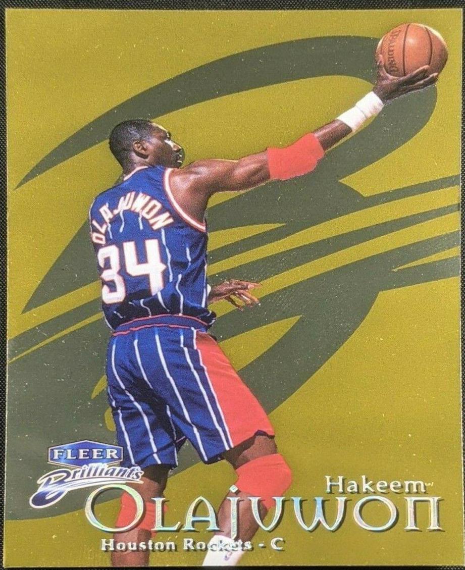 Hakeem Olajuwon Gold #91G Prices | 1998 Fleer Brilliants | Basketball Cards