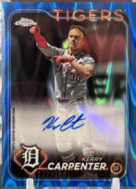 Kerry Carpenter [Blue RayWave Refractor] #AC-KCA Prices | 2024 Topps ...