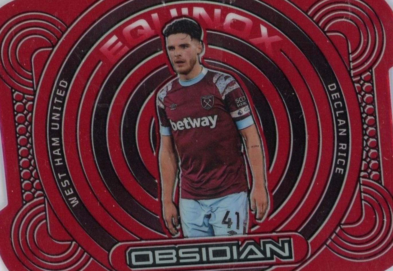 Declan Rice [Red Flood] #25 Prices | 2022 Panini Obsidian Equinox ...