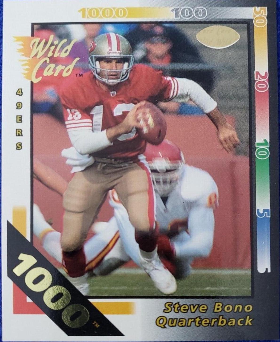 Steve Bono [1000 Stripe] #102 Prices | 1992 Wild Card | Football Cards