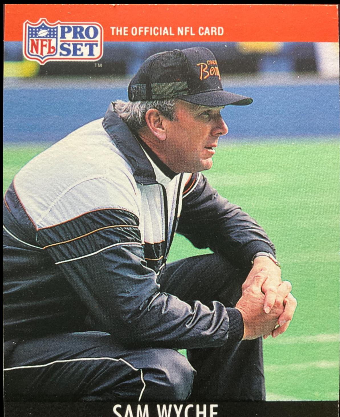 Sam Wyche [Bio Notes Under Photo] #68 Prices | 1990 Pro Set | Football ...