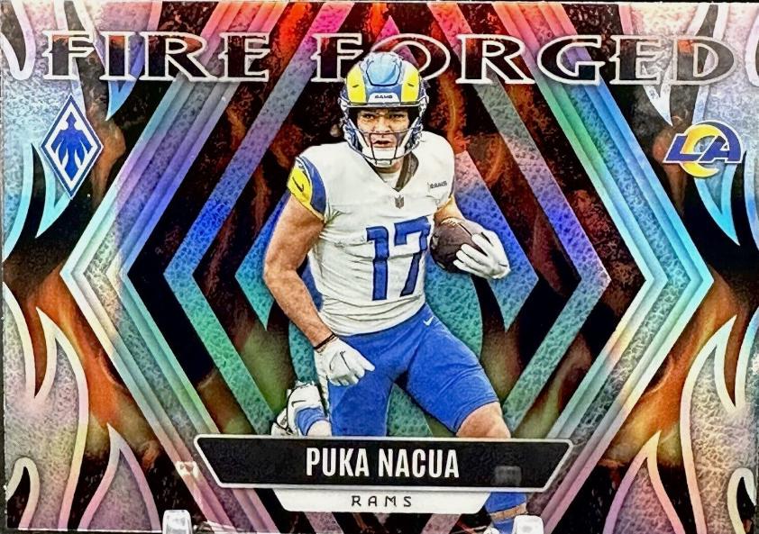 Puka Nacua [Silver Seismic] #FF-8 Prices | 2023 Panini Phoenix Fire ...