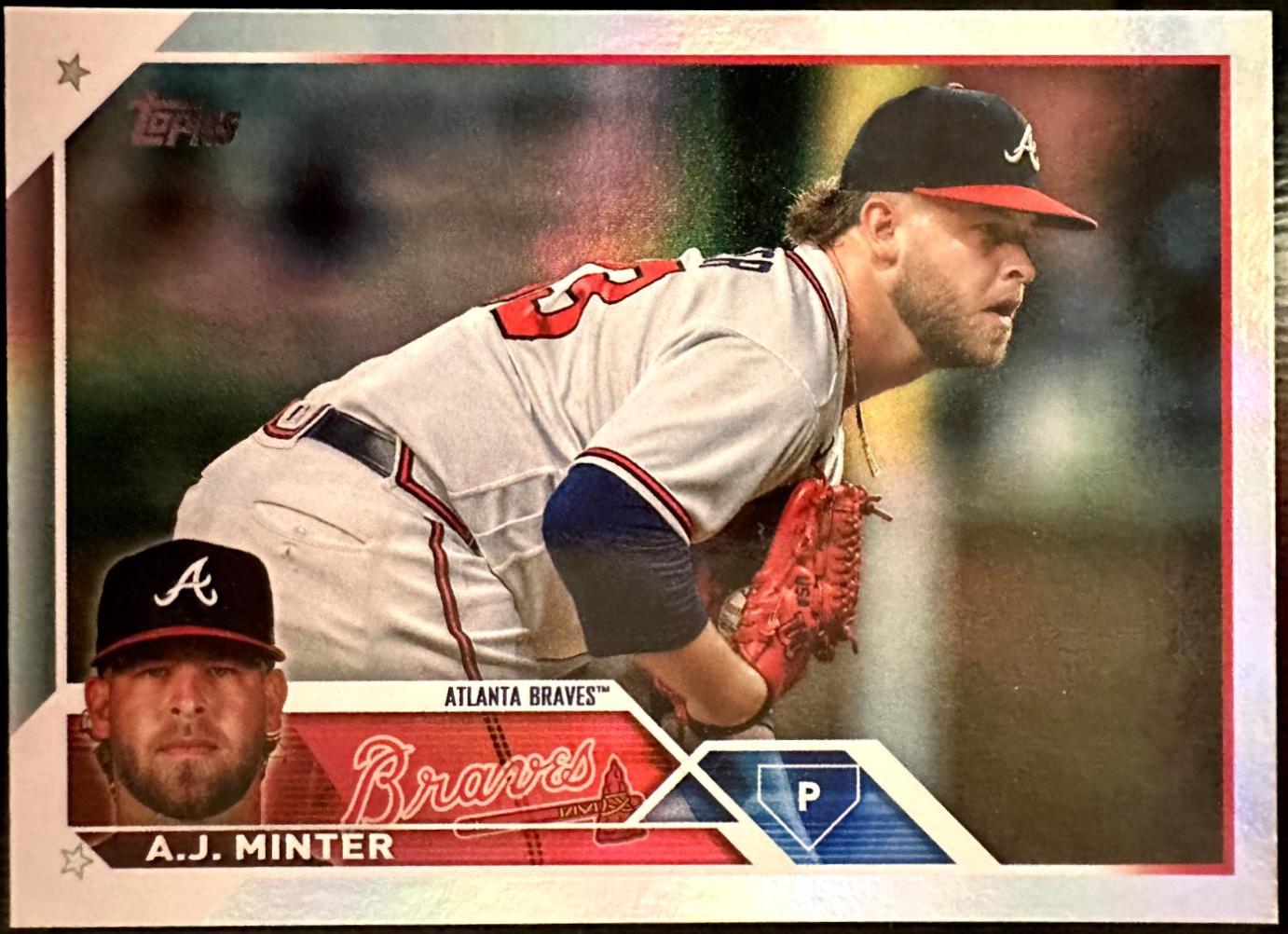 A. J. Minter [Rainbow Foil] #159 Prices | 2023 Topps | Baseball Cards