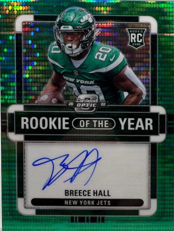 Breece Hall [Rookie of the Year Autograph Green Pulsar] #ROY-BH Prices ...