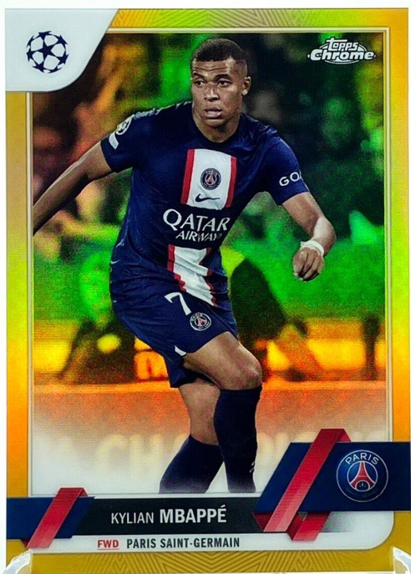 Kylian Mbappe [Gold] #100 Prices | 2022 Topps Chrome UEFA Club ...