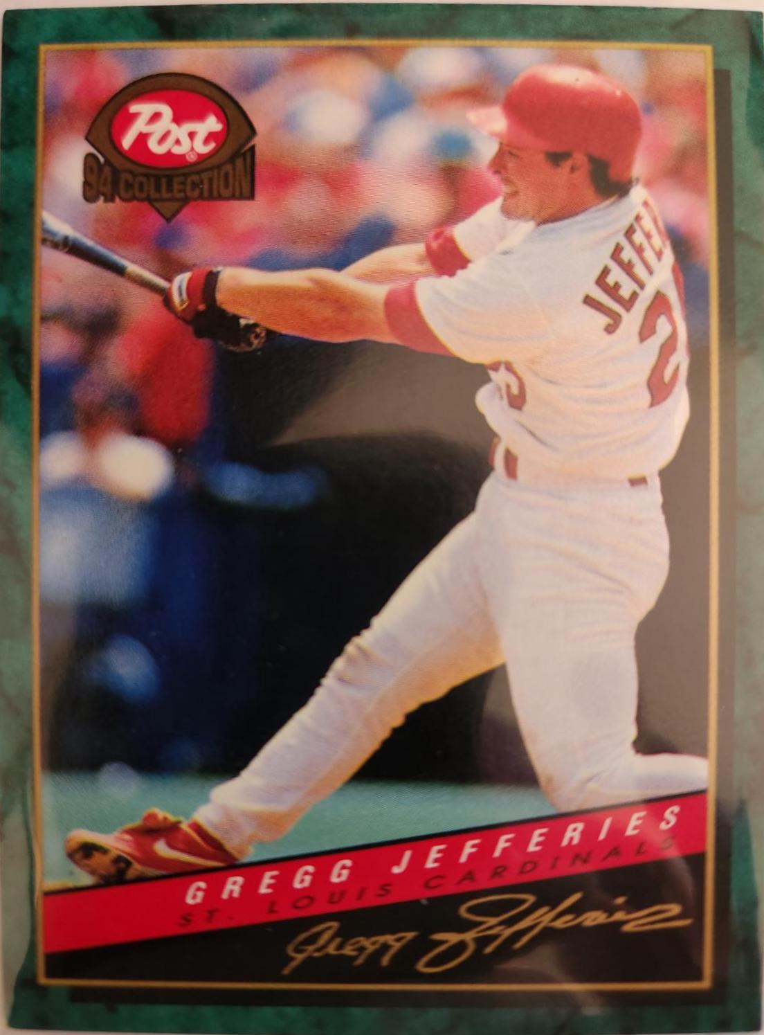 Gregg Jefferies #28 Prices | 1994 Post Cereal | Baseball Cards