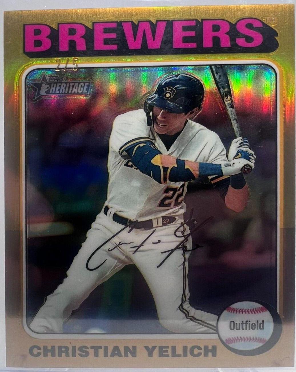 Christian Yelich [Gold Refractor] #369 Prices | 2024 Topps Heritage ...