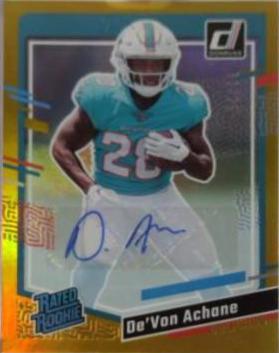 De'Von Achane [Autograph Gold] #365 Prices | 2023 Panini Donruss ...