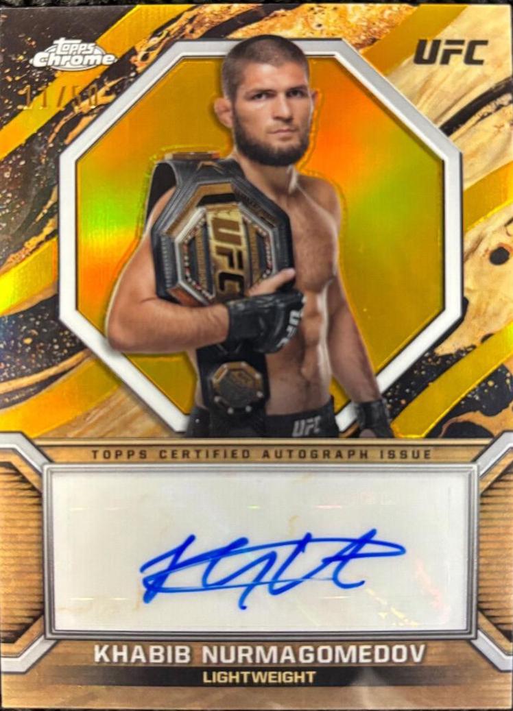 Khabib Nurmagomedov [Gold Refractor] #MOC-KNU Prices | 2024 Topps ...