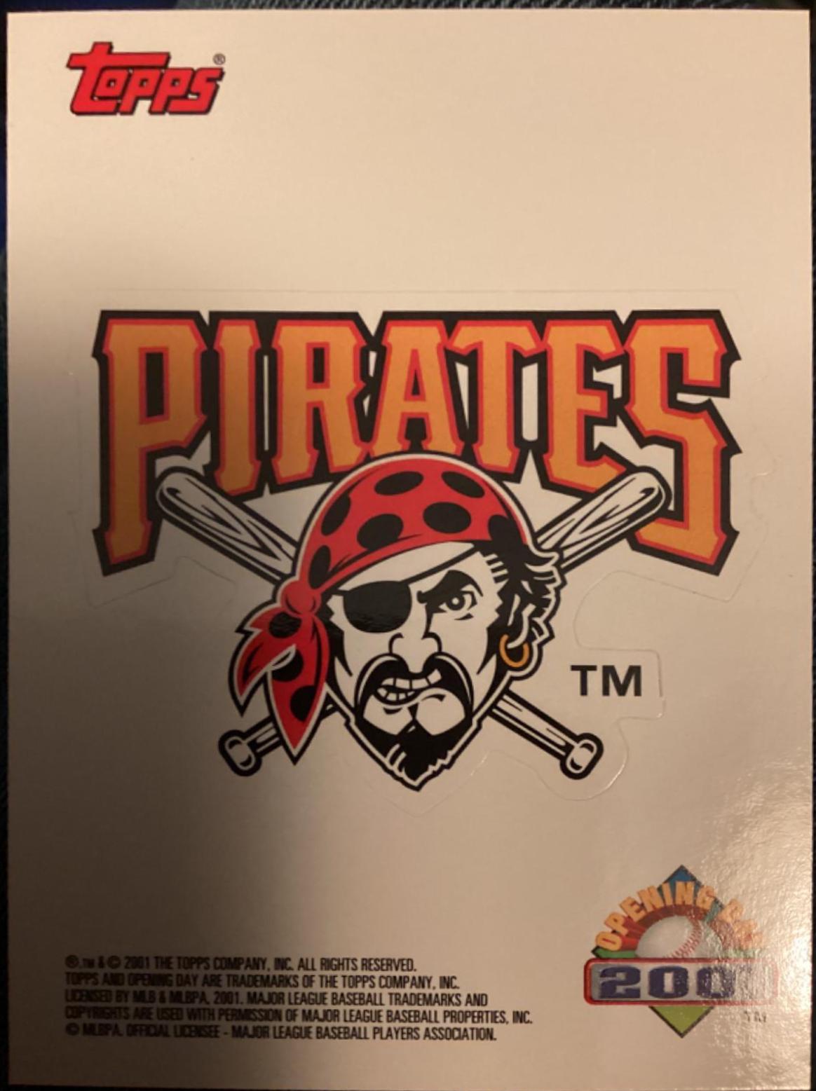 Pittsburgh Pirates Prices | 2001 Topps Opening Day Team Logo Stickers ...