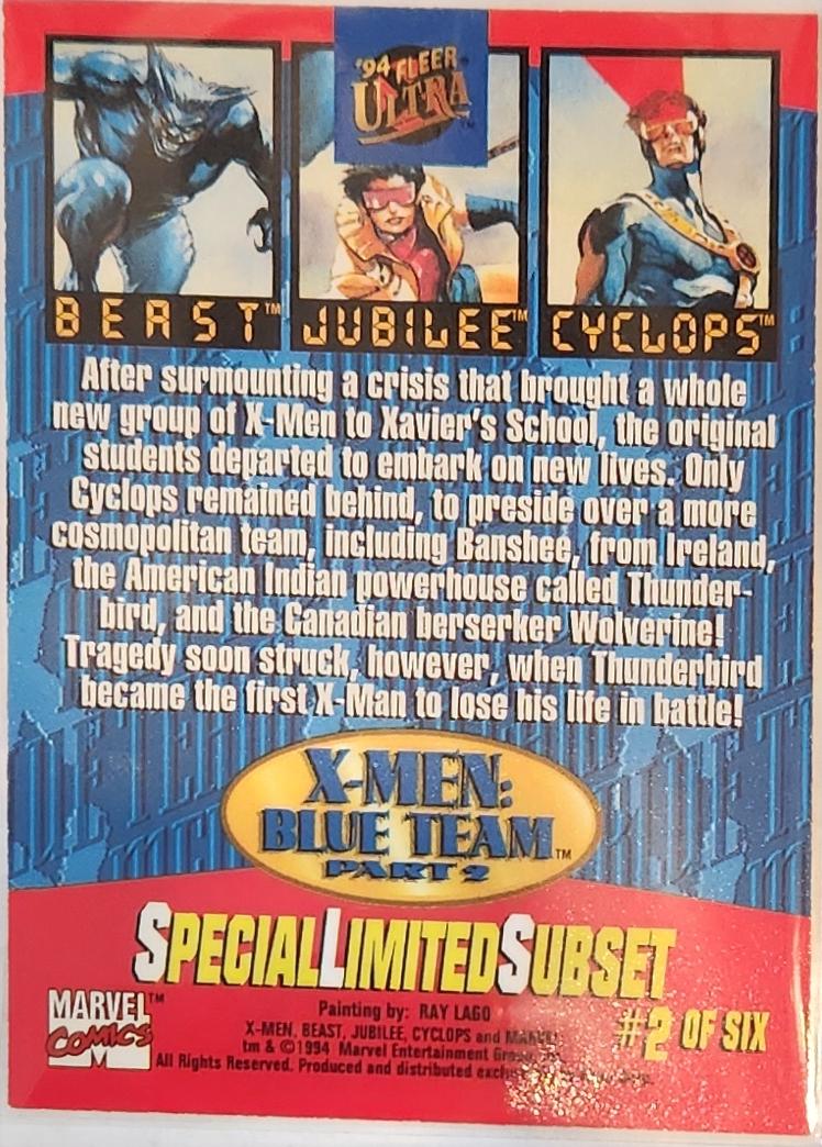 Cyclops, Beast, Jubilee #2 Prices | Marvel 1994 Ultra X-Men Team ...