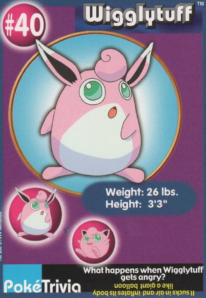 Wigglytuff #40 Precios | Pokemon Burger King | Tarjetas de Pokemon