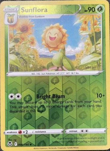 Sunflora [Reverse Holo] #6 Prices | Pokemon Silver Tempest | Pokemon Cards