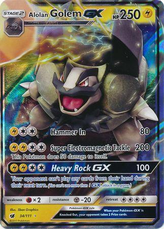Alolan Golem GX #34 Prices | Pokemon Crimson Invasion | Pokemon Cards