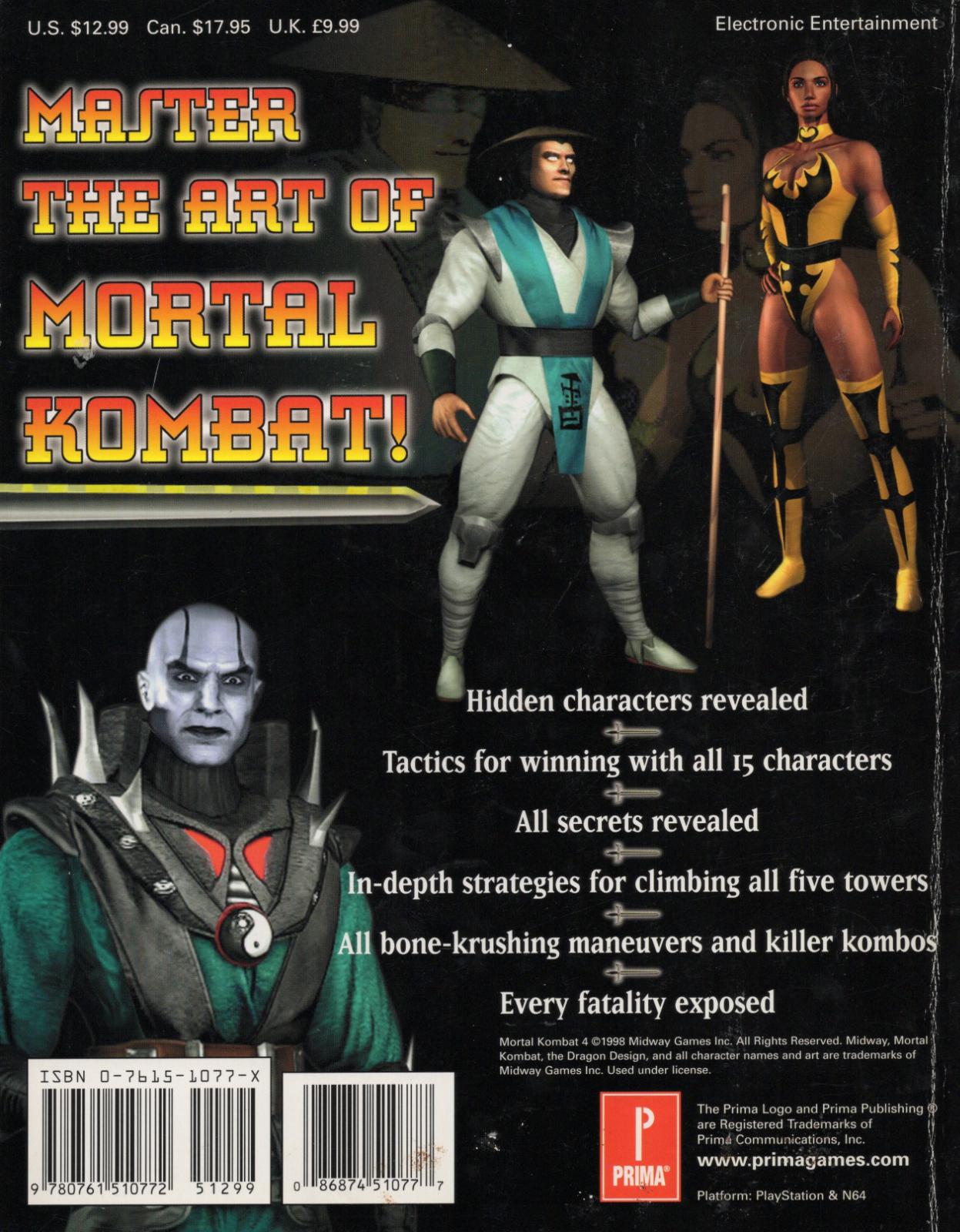 Mortal Kombat 4 [Prima] Prices Strategy Guide | Compare Loose, CIB ...