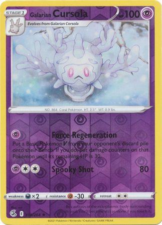Galarian Cursola [Reverse Holo] #118 Prices | Pokemon Fusion Strike ...