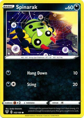 Spinarak #102 Prices | Pokemon Darkness Ablaze | Pokemon Cards