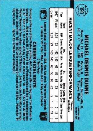 Mike Dunne #390 Prices [Rookie] | 1988 Donruss | Baseball Cards