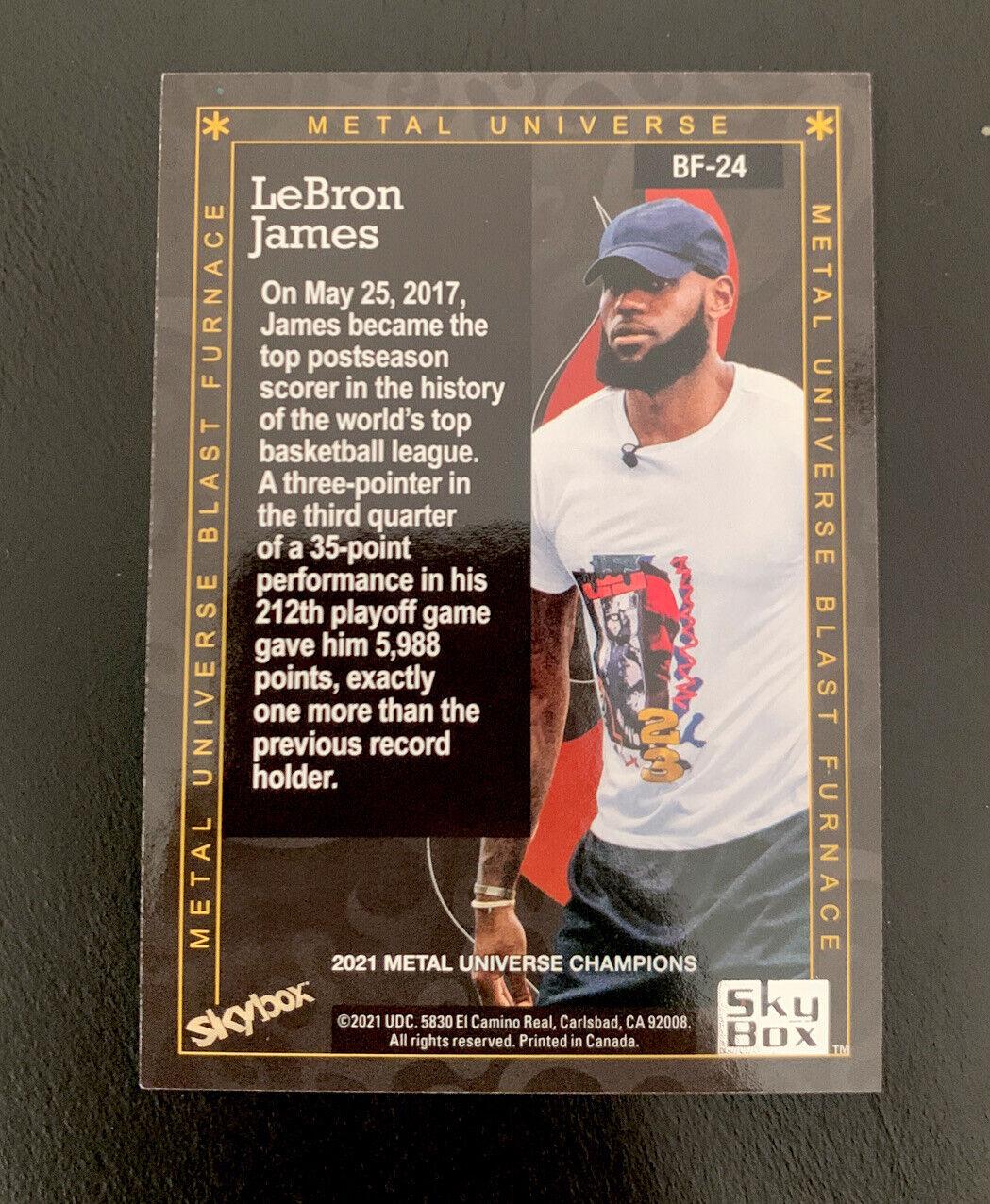 LeBron James #BF-24 Prices | 2021 Skybox Metal Universe Champions Blast ...