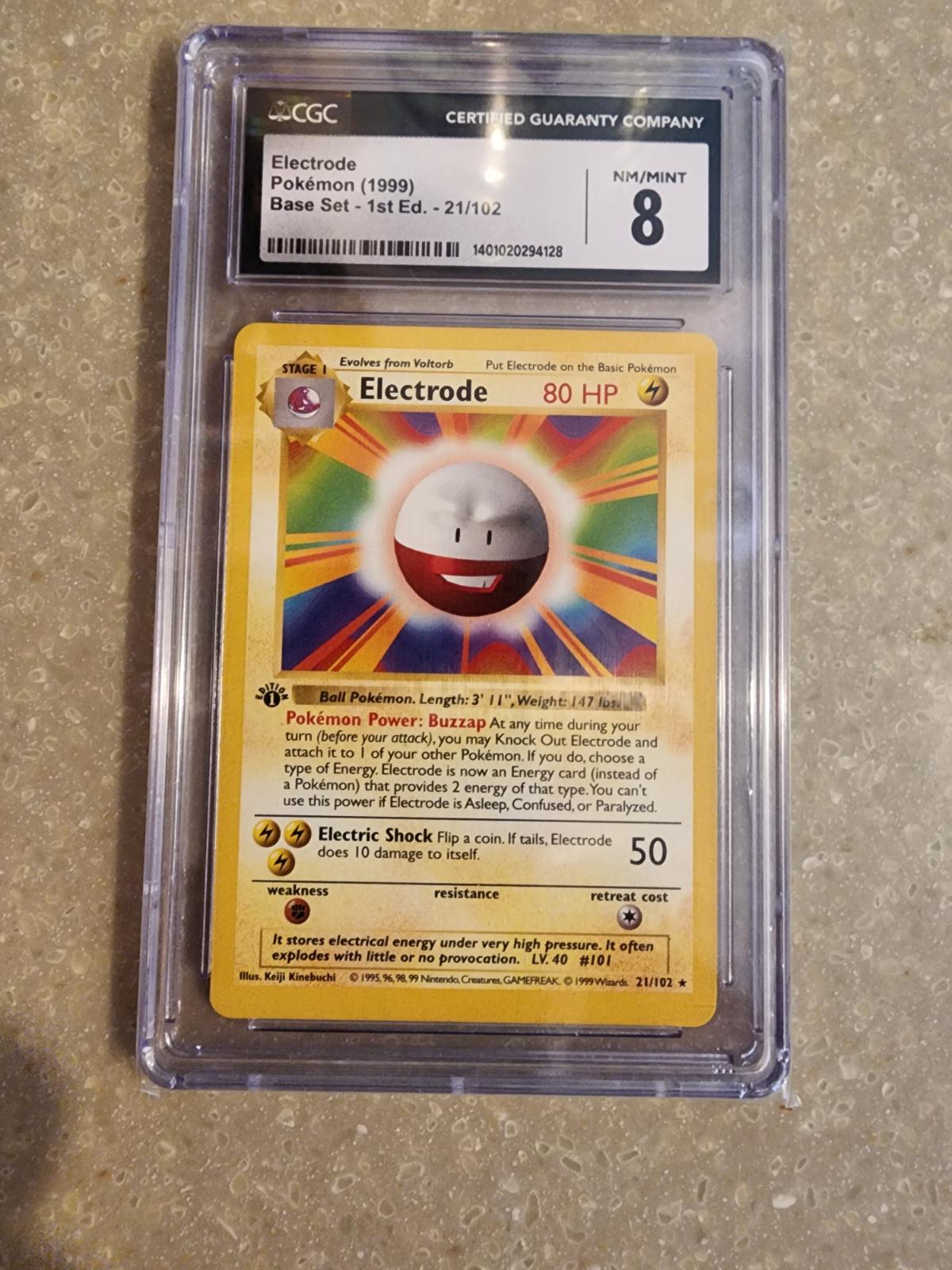 Electrode [1st Edition] | Graded 8 | Pokemon Base Set